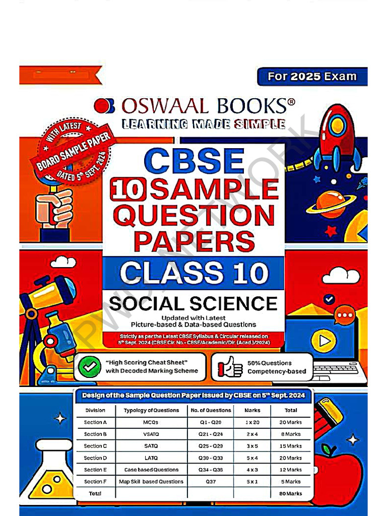 Owsaal Social Science SQP — 2024-25 by @Cbsebooks10th | PDF