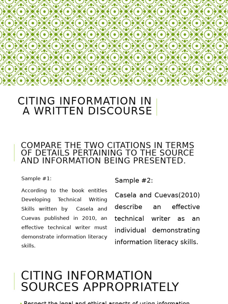 Citation Skills in Technical Writing | PDF | Citation | Science
