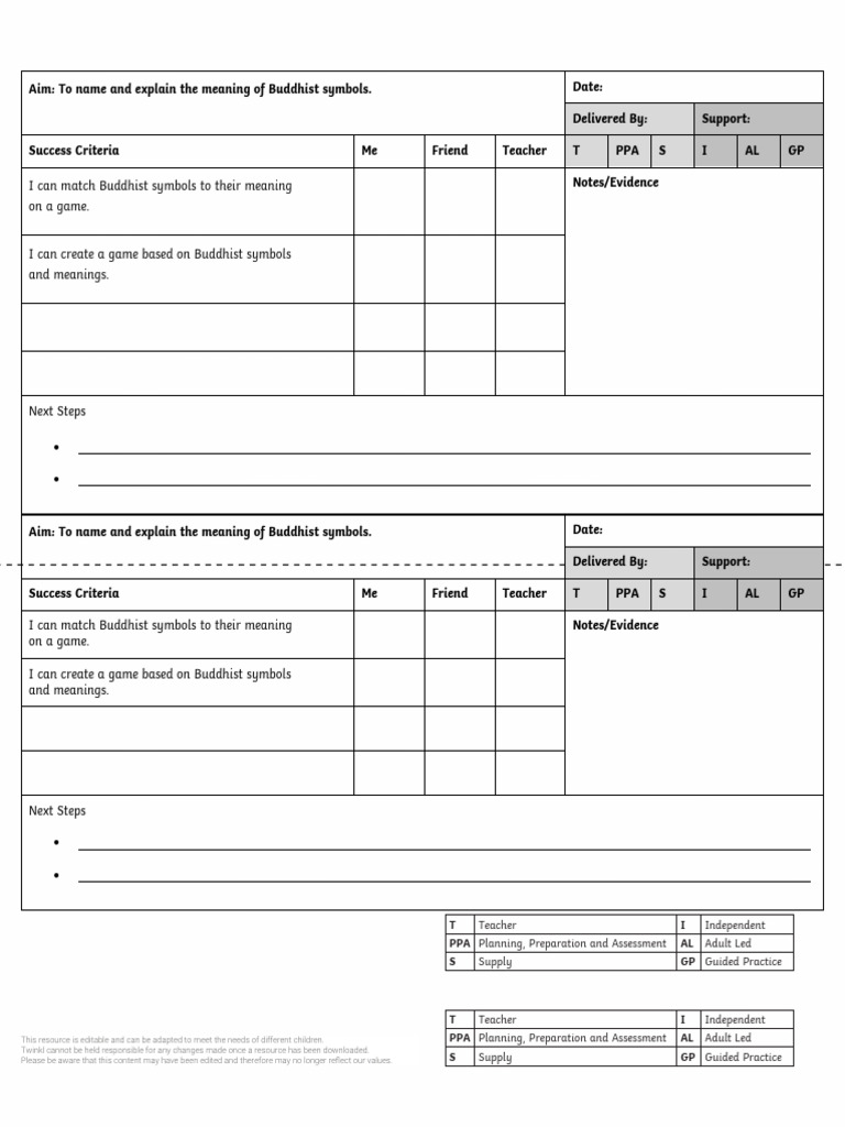 Marking Grid - Symbols and Meanings | PDF