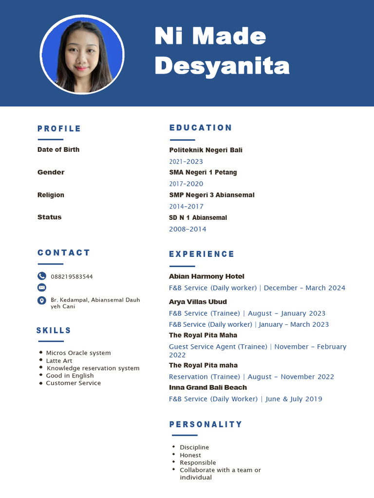 CV Ni Made Desyanita.-2 | PDF