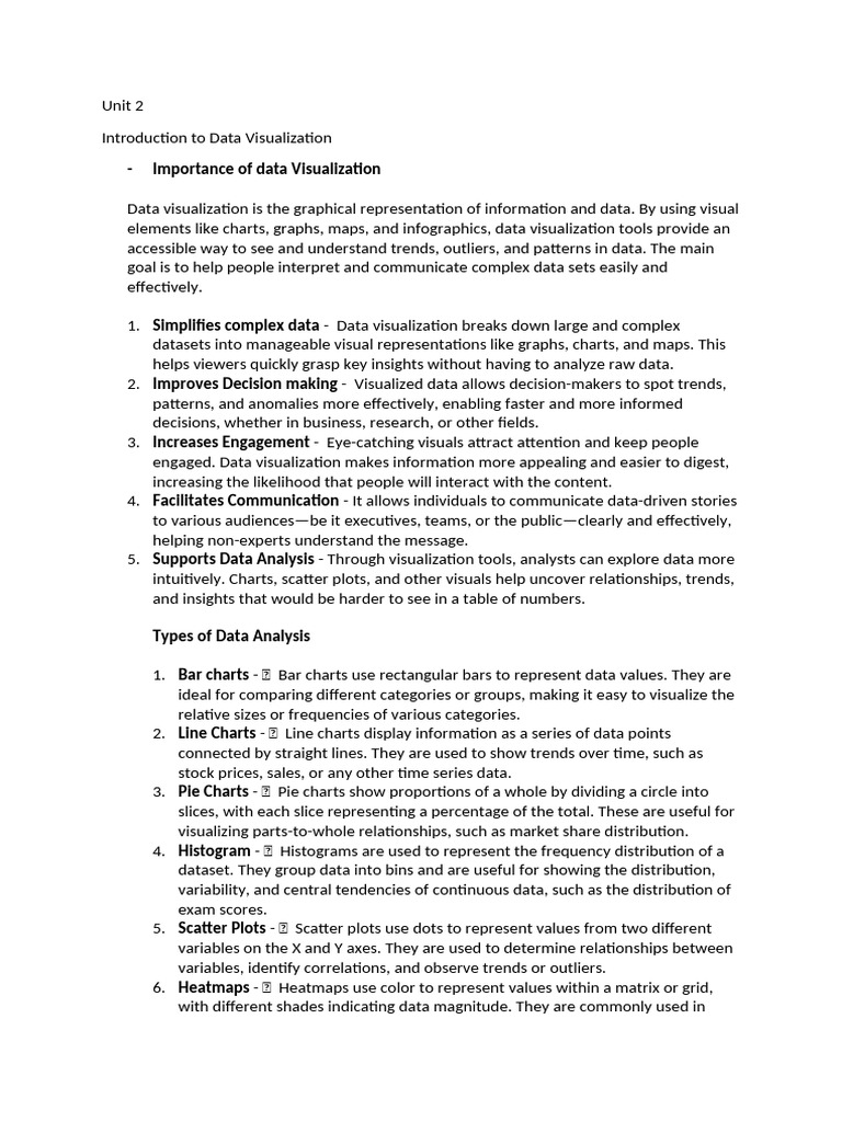 Dv Unit 2 Pdf Infographics Computing