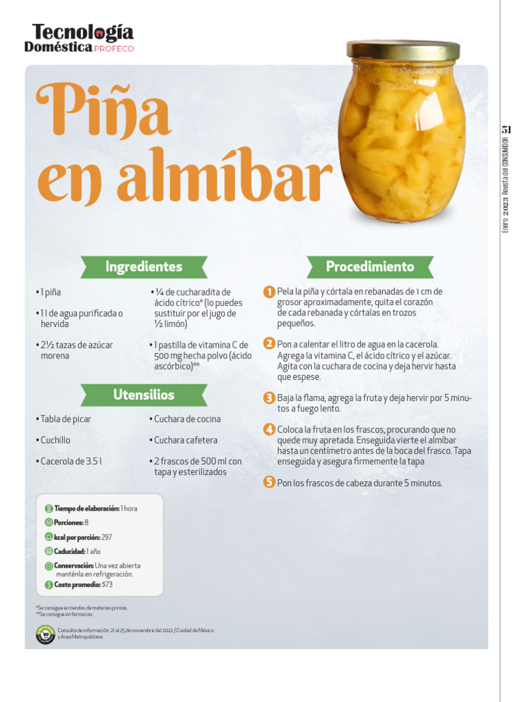Tecnologia Domestica Pin A en Almibar | PDF | Alimentos