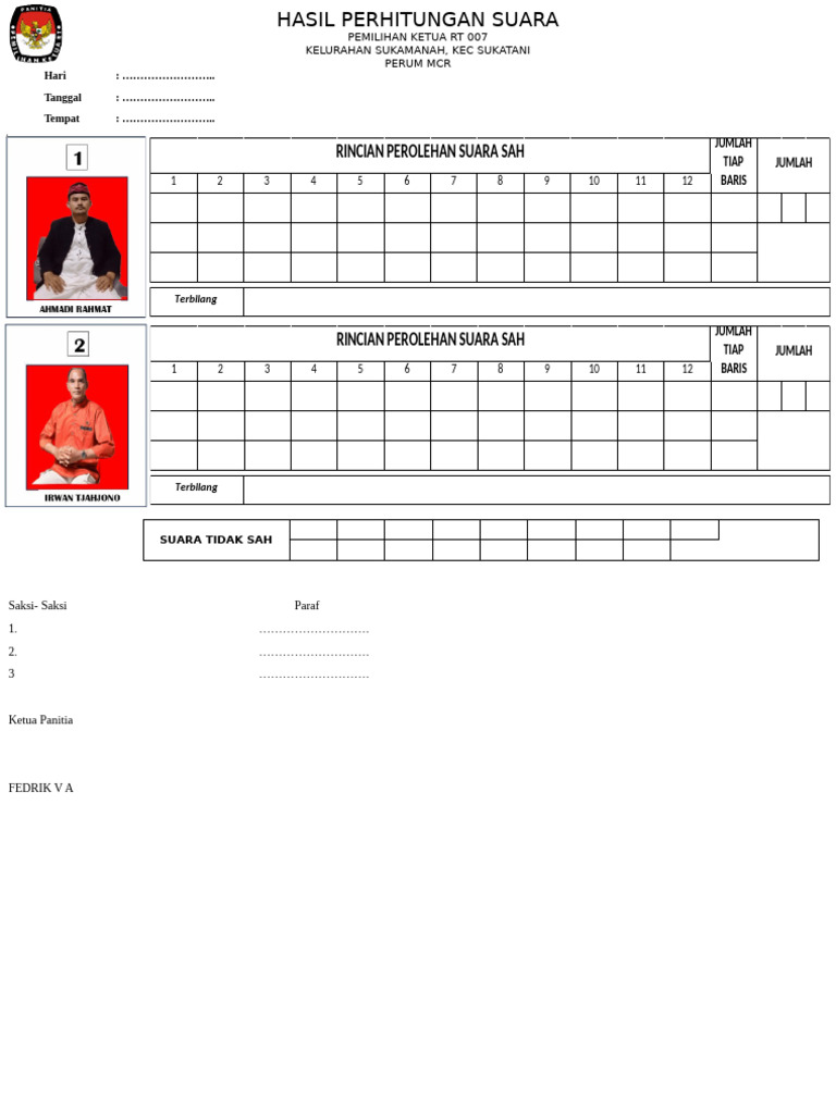 HASIL PERHITUNGAN SUARA | PDF