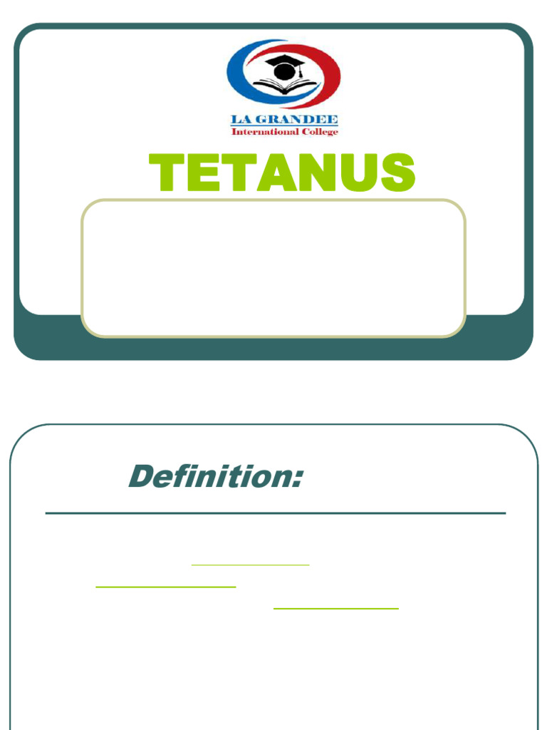 Understanding Tetanus: Causes and Prevention | PDF | Medical ...
