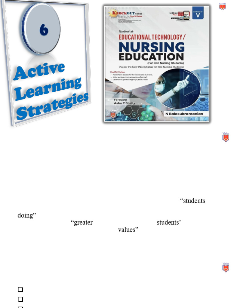 CHAPTER 6 Active Learning Strategiesencrypted | PDF | Learning | Behavior Modification