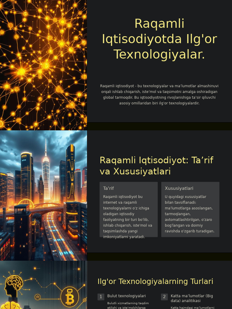 Raqamli Texnologiyalar | PDF