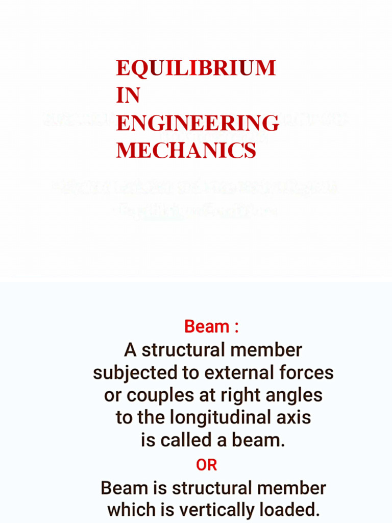 Equilibrium in Engineering Mechanics | PDF