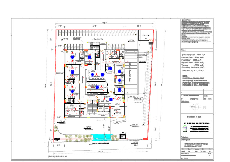 Struzon GF Roof Electrical Layout (1) - Model | PDF