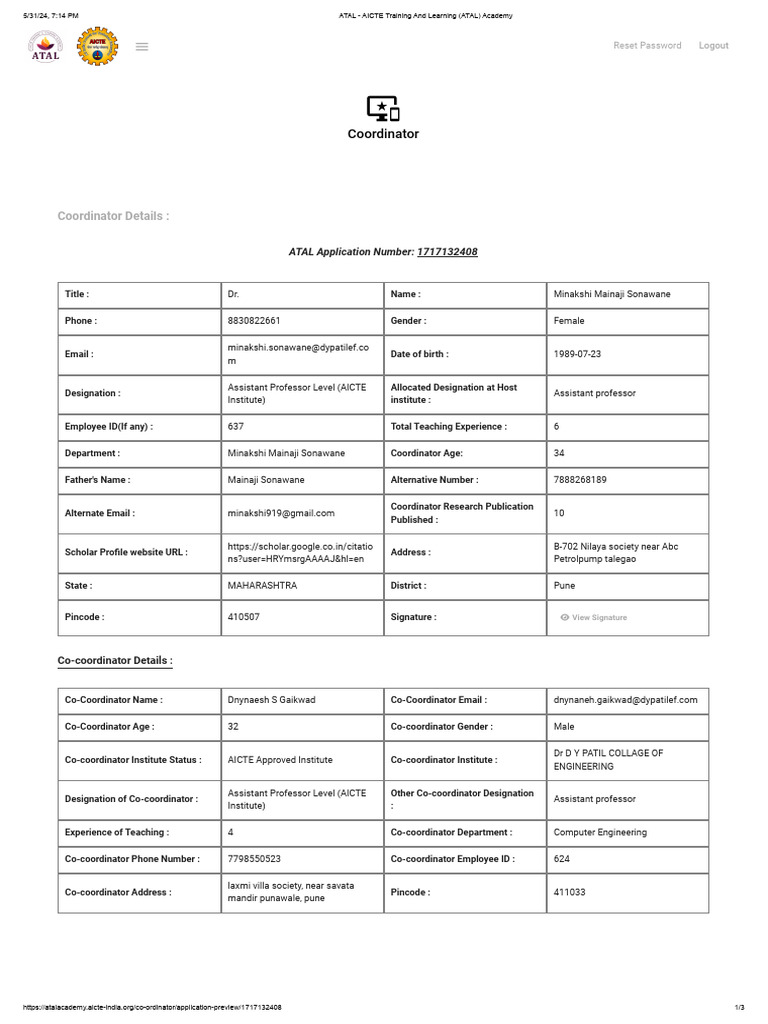 ATAL - AICTE Training and Learning (ATAL) Academy | PDF | Psychological ...