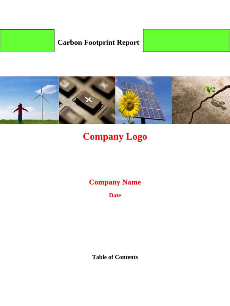 Carbon Footprint Report Template | PDF | Carbon Footprint ...