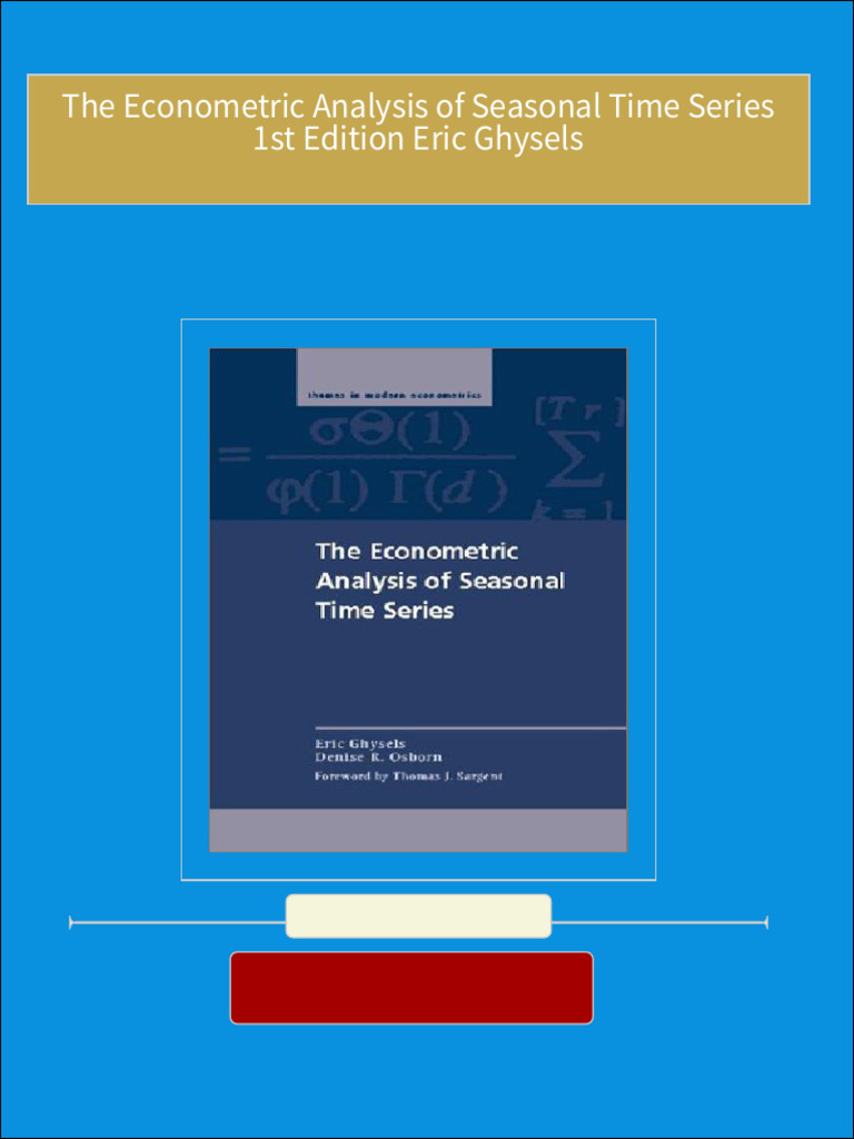 Download Complete The Econometric Analysis of Seasonal Time Series 1st ... Download Complete The Econometric Analysis of Seasonal Time Series 1st ...