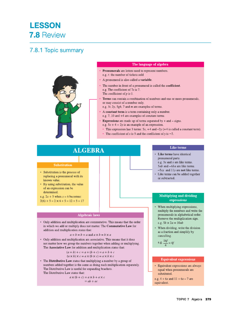 Year 7 Algebra Lesson Sheet | PDF