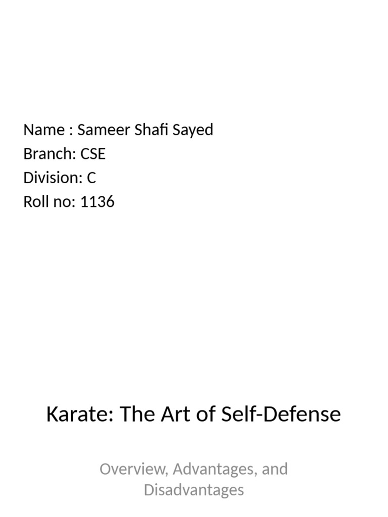 Karate Presentation | PDF