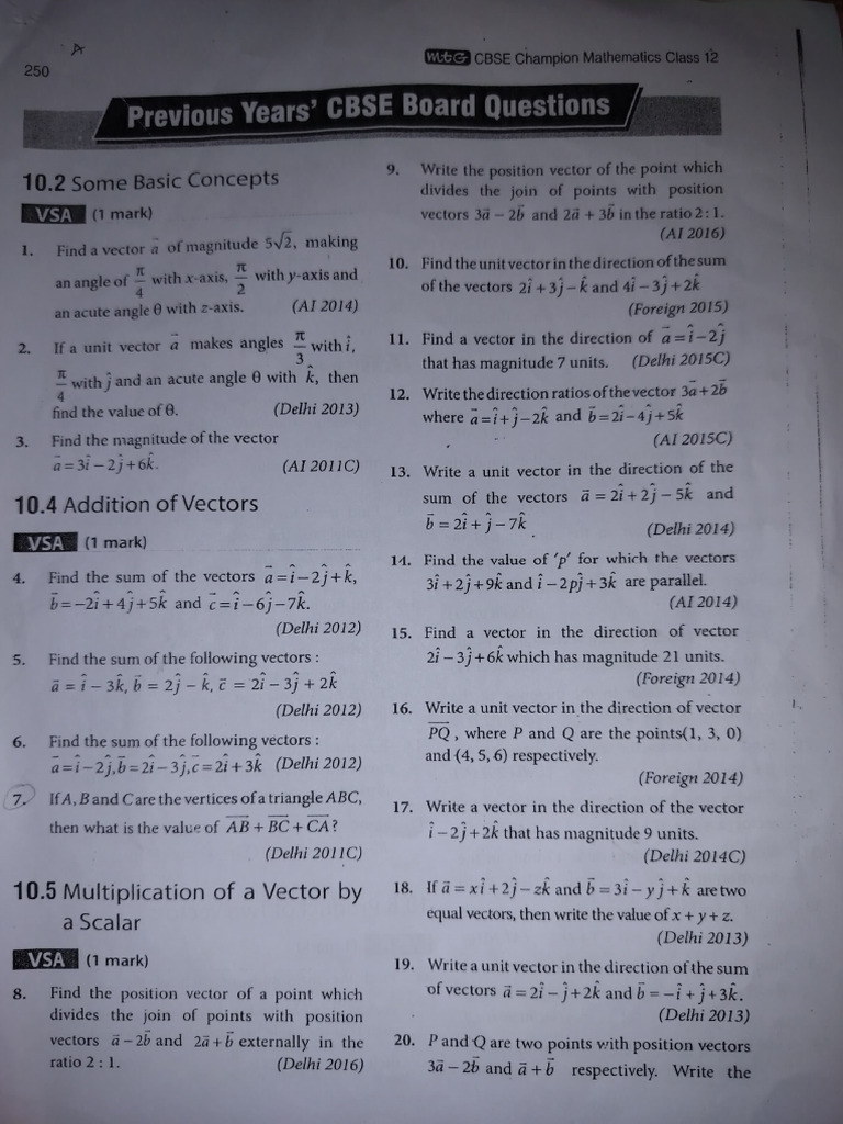 Vector Algebra | PDF | Euclidean Vector | Angle