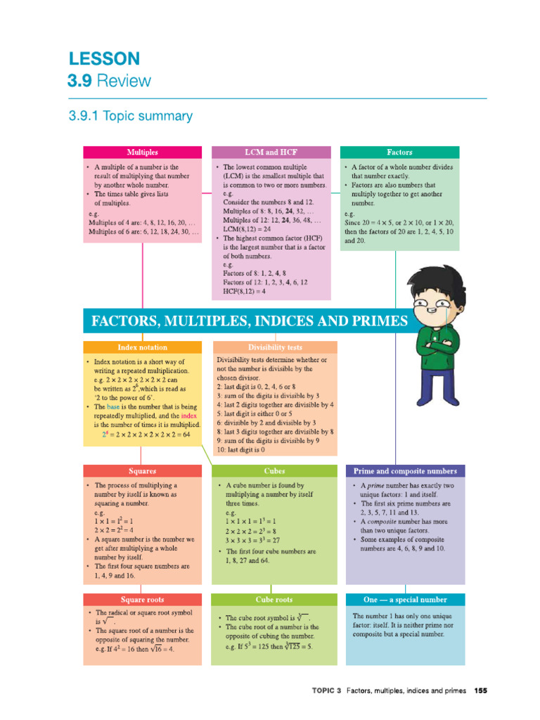 Year 7 Factors, Multiples, Integers and Prime Lesson Sheet | PDF