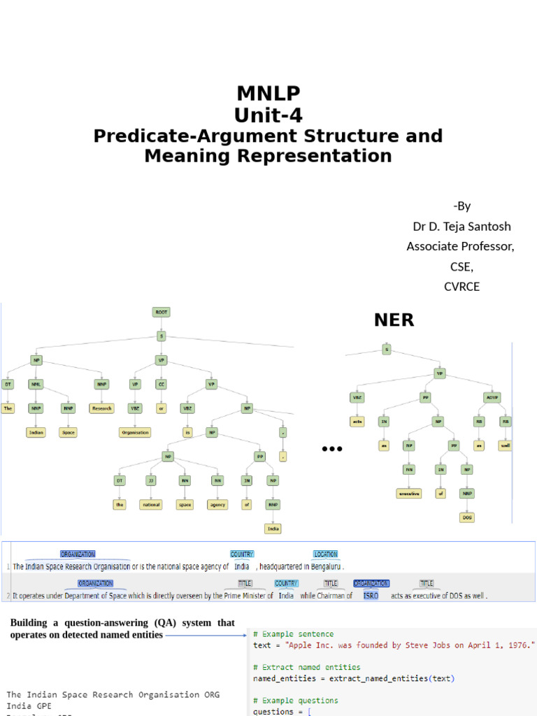 MNLP - Unit-4 (1) | PDF | Parsing | Syntax