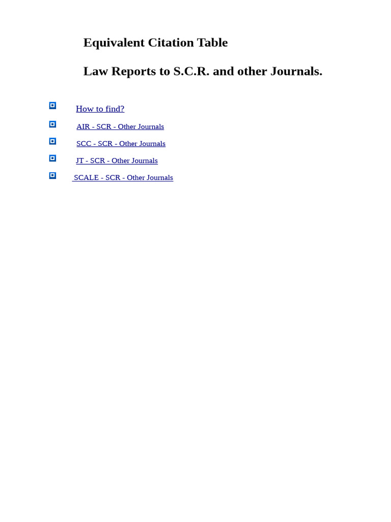 1equivalent Citation Table | PDF