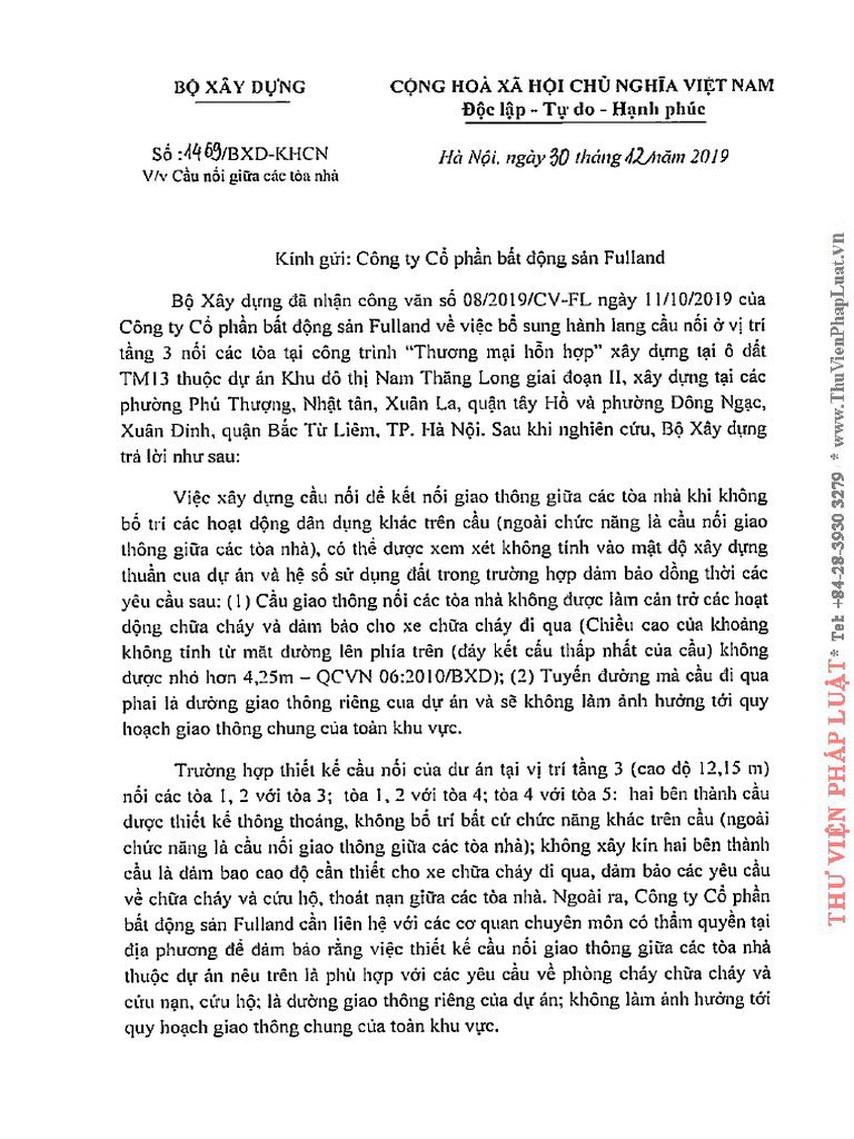 1469 - BXD-KHCN - CẦU NỐI GIỮA CÁC TÒA NHÀ DO BỘ XÂY DỰNG BAN HÀNH | PDF