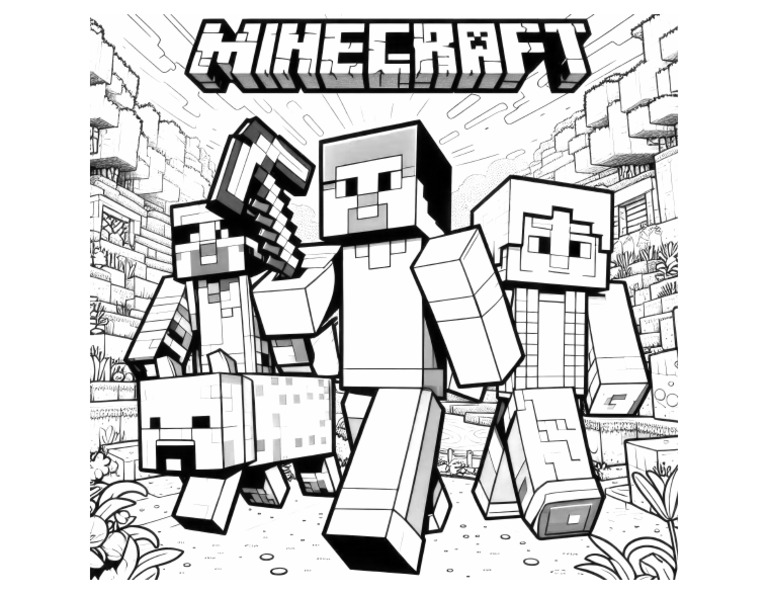 Minecraft Coloring Page 01 | PDF