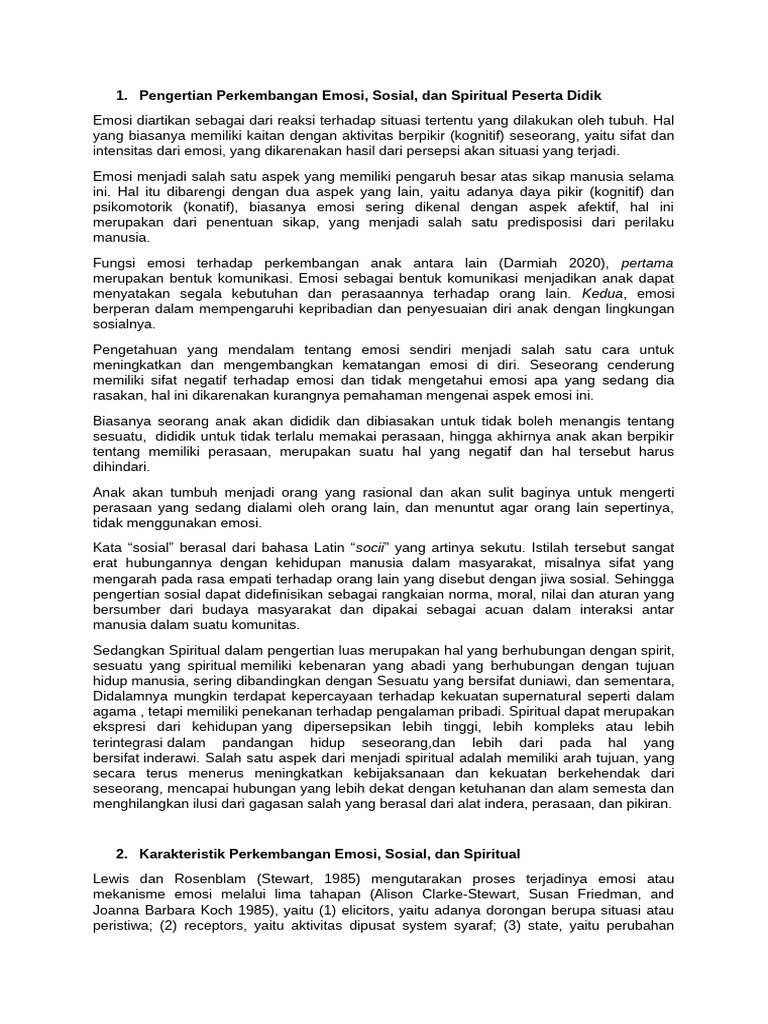Pengertian Perkembangan Emosi | PDF