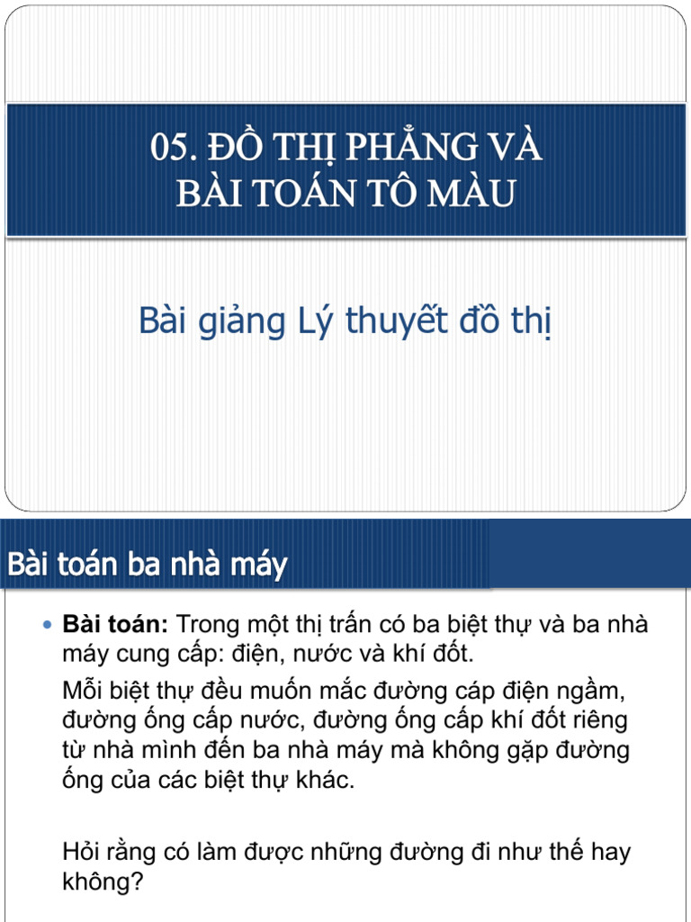 LTDT - Bai 05 - Do Thi Phang Va Bai Toan To Mau | PDF