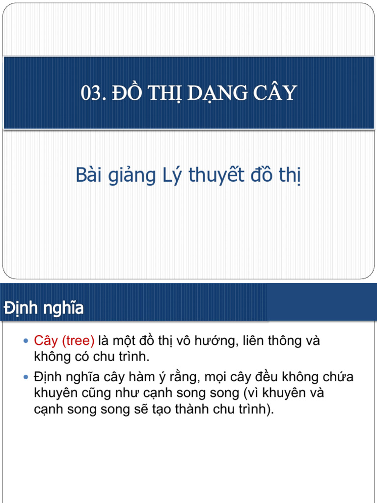 LTDT- Bai 03 - Do thi dang cay | PDF