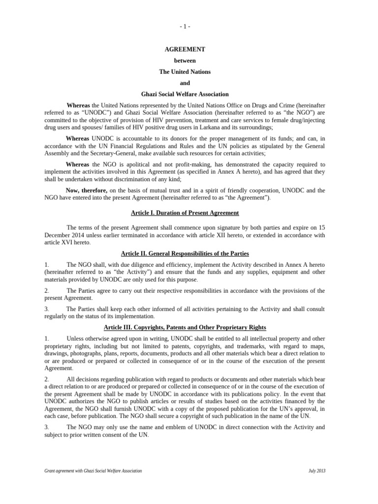 Ghazi Social Welfare - Larkana | PDF | Sexually Transmitted Infection | Indemnity