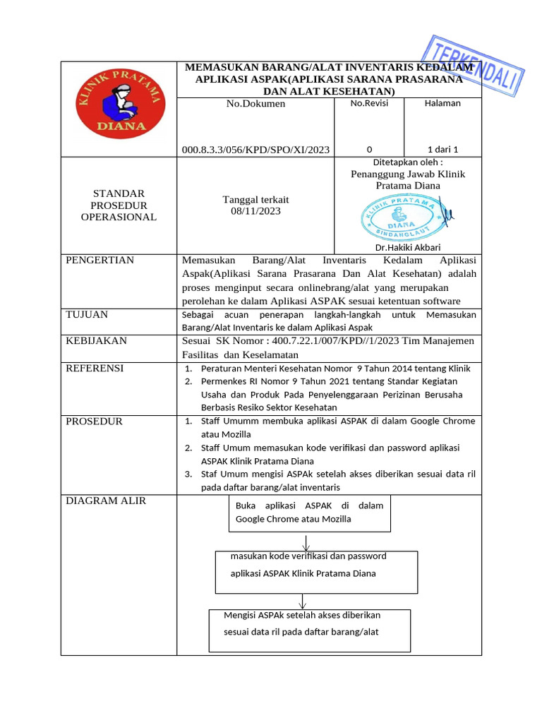Spo Penginputan Barang Inventaris Dari Aplikasi Aspak | PDF