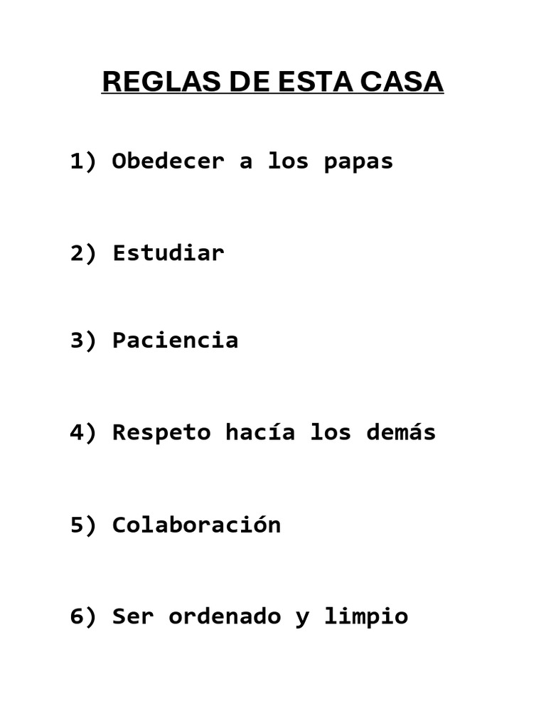 Reglas de La Casa | PDF