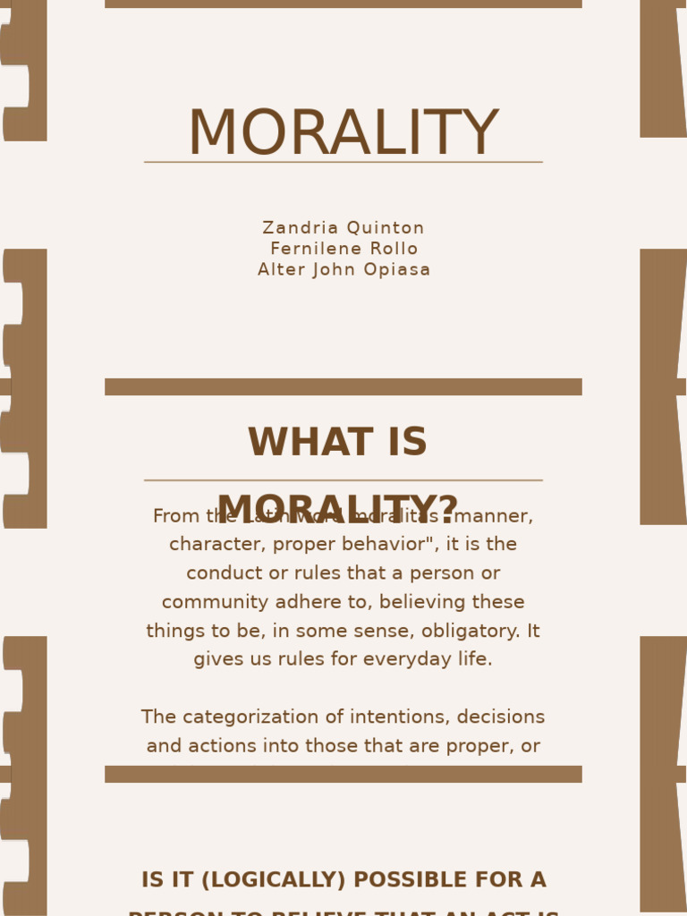 group-4-Lesson-5-Morality | PDF | Morality | Social Psychology