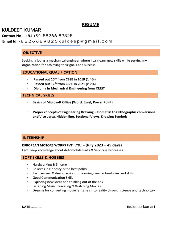 Kuldeep Resume | PDF