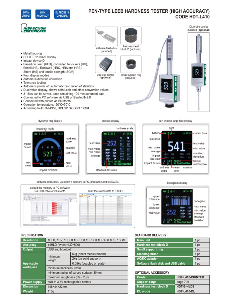 Ficha Tecnica - HDT-L410 | PDF
