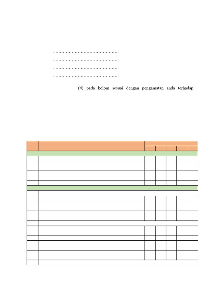 8. Lembar Observasi Guru Pbl Saja | PDF