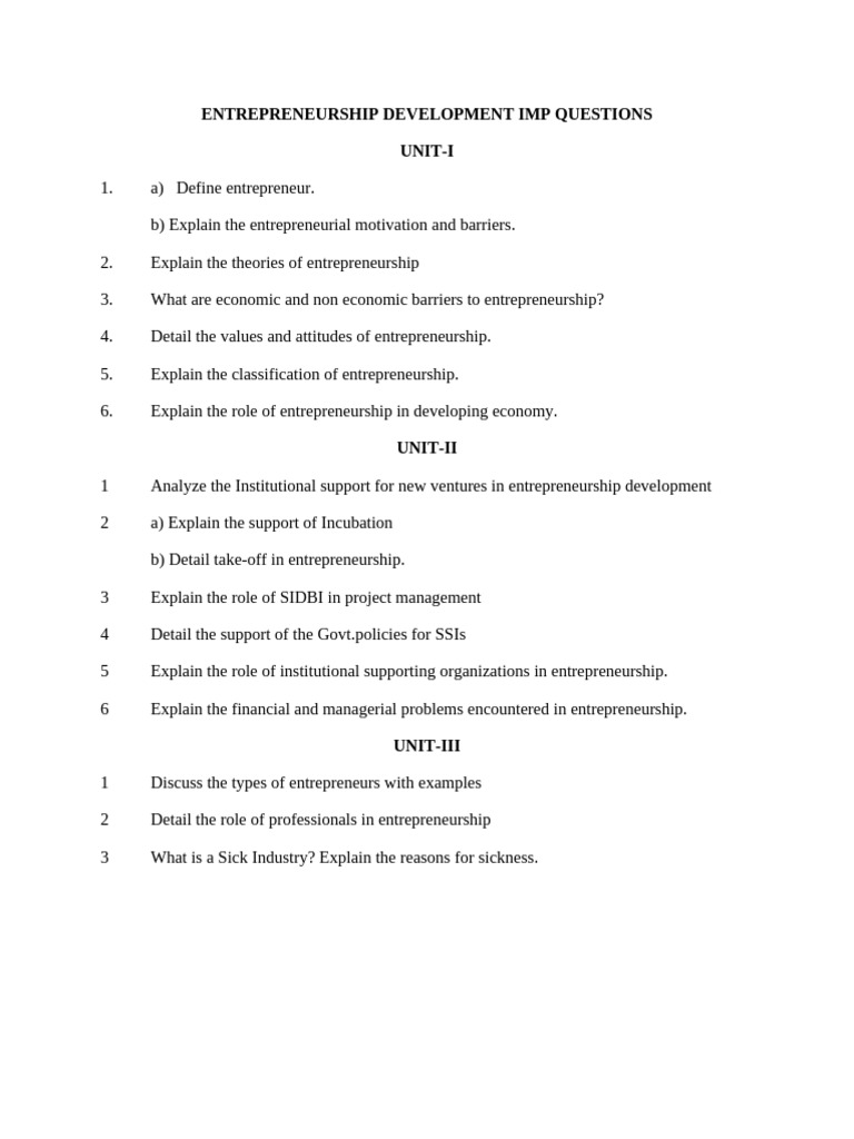 ED IMP QUESTIONS FOR I MID | PDF