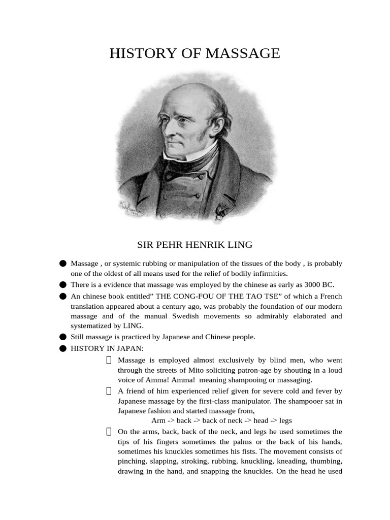 HISTORY OF MASSAGE | PDF | Massage | Medicine
