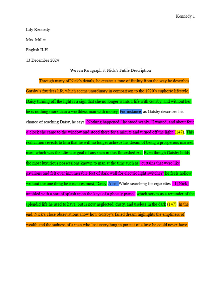 Individual Woven Tone Paragraph | PDF