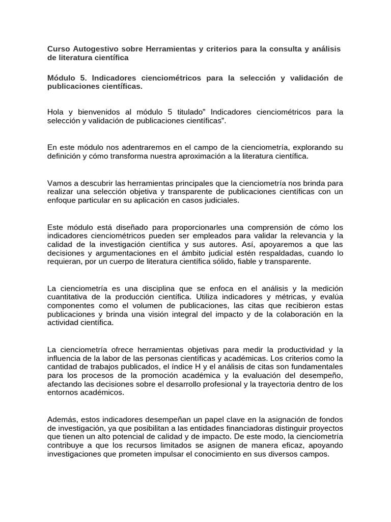 Transcripción - Módulo 5 | PDF | Science