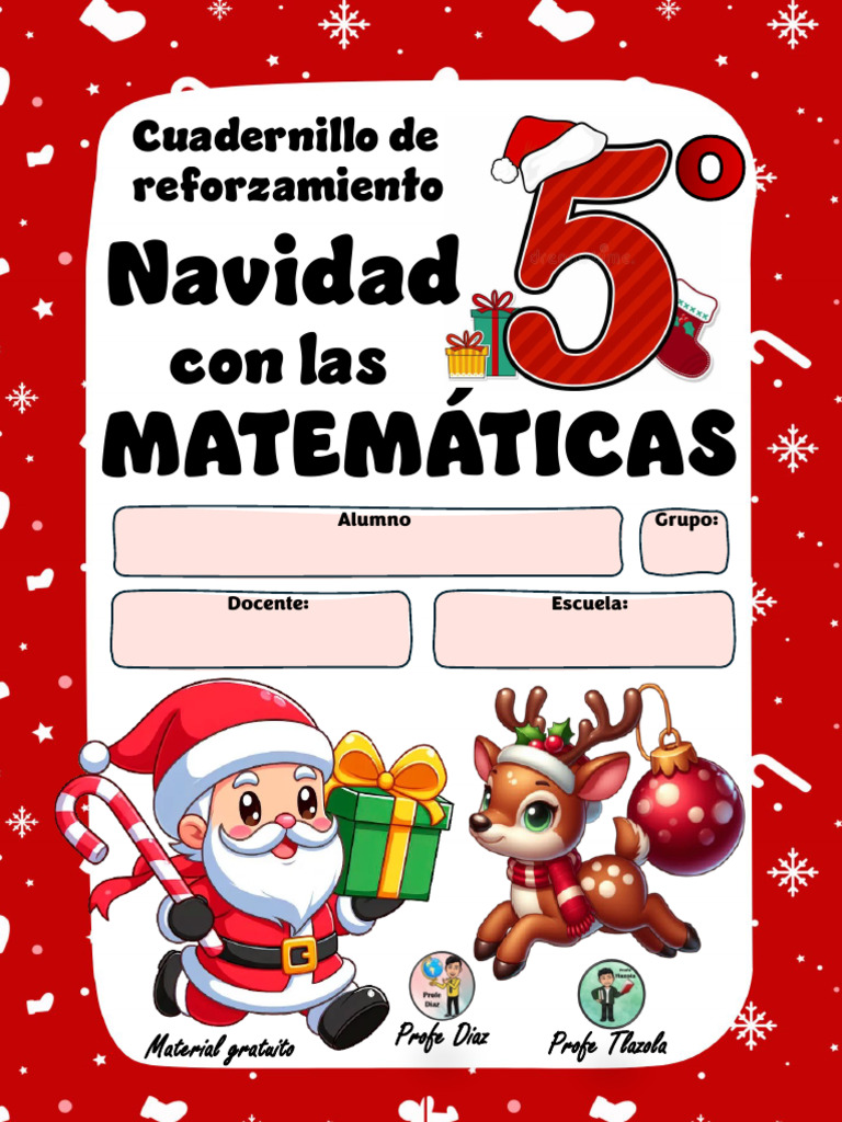 Matemáticas Navideñas para Quinto Grado | PDF | Rectángulo | Matemática ...