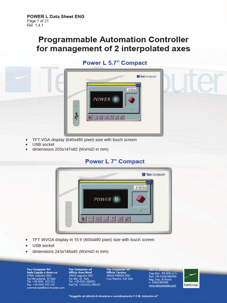 POWER L Data Sheet ENG Short | PDF | Information And Communications ...