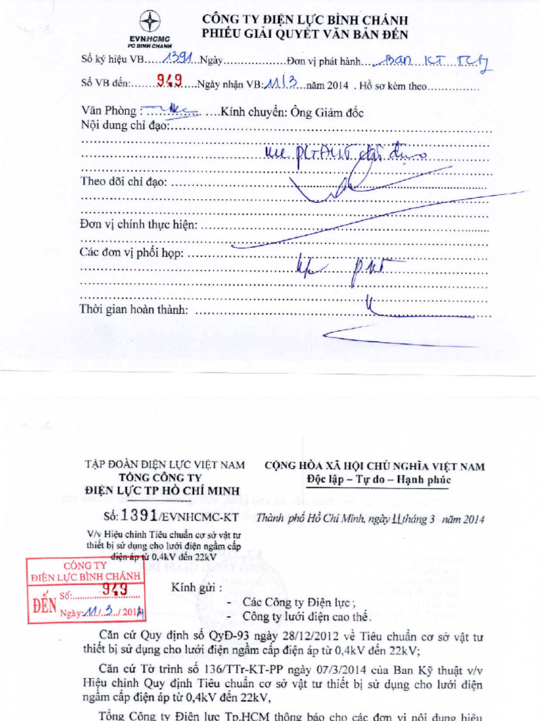 1391_EVNHCMC_KT_11032014_Hieu chinh tieu chuan co so VTTB cho luoi dien ngam dien ap tu 0.4 kV ...