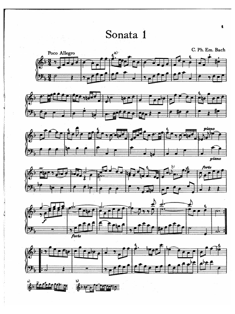 8.1 - Bach CPE - Prussian Sonatas 1 | PDF