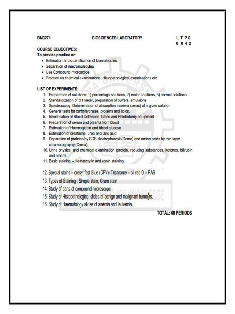 Bme Lab Experiment | PDF