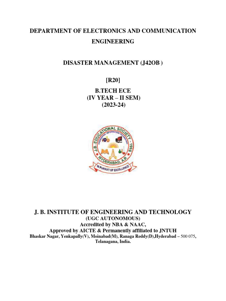 Disaster Management | PDF | Emergency Management | Disaster Risk Reduction