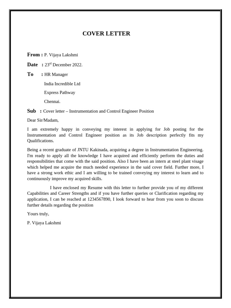 Cover Letter A1 - 2 | PDF
