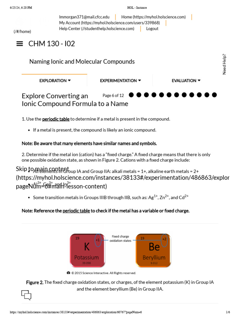 CHM 130 - I02: Explore Converting An Ionic Compound Formula To A Name ...