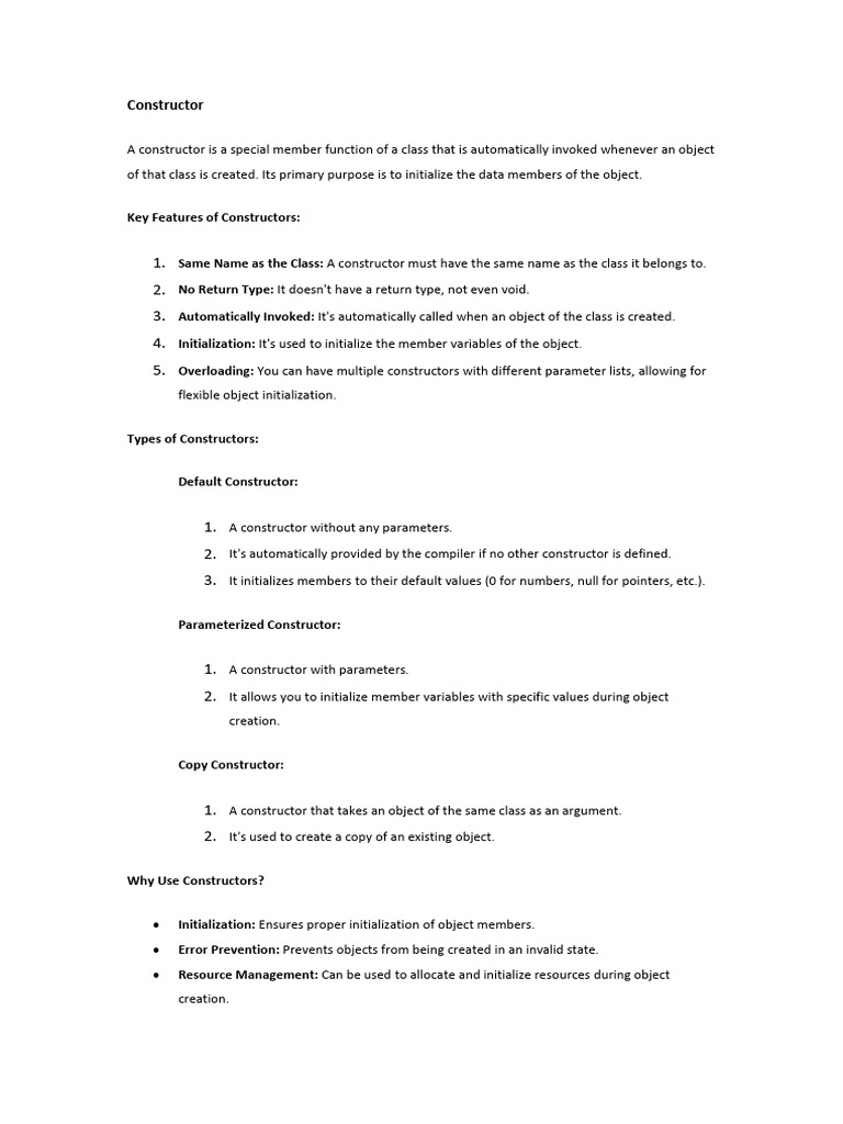 Constructorssss | PDF | Constructor (Object Oriented Programming ... Constructorssss | PDF | Constructor (Object Oriented Programming ...