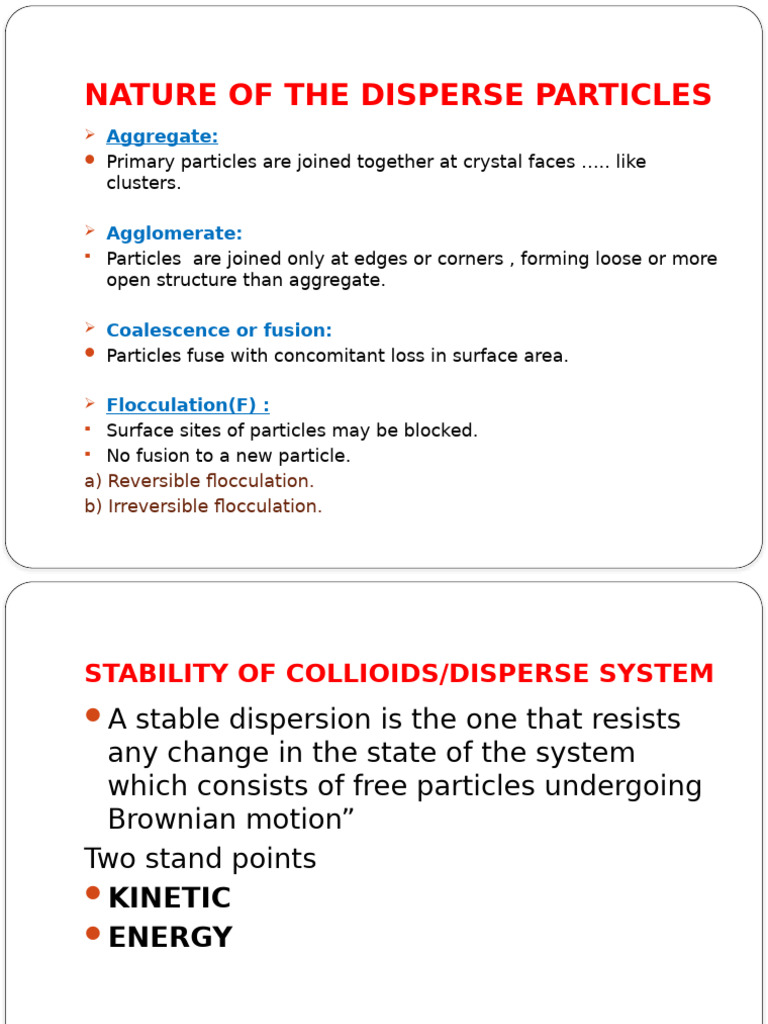 Sixth Nature and Theories of Stability of Dispersed System XXX 2 | PDF ...