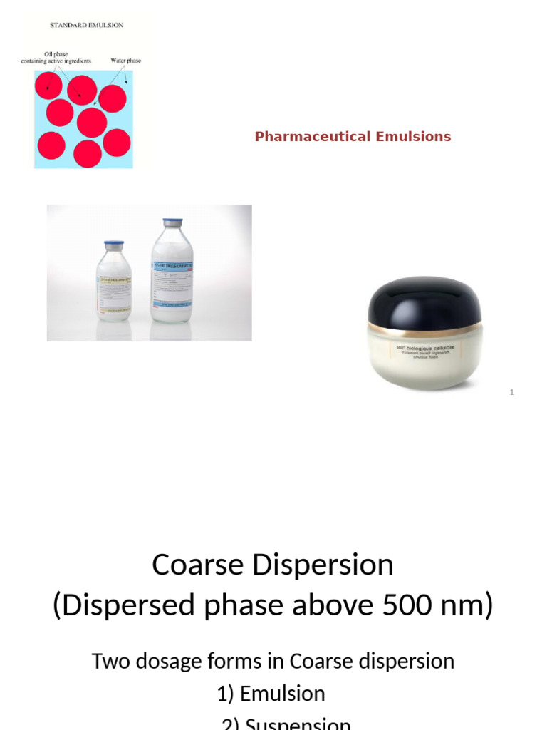 Understanding Pharmaceutical Emulsions | PDF | Emulsion | Colloid