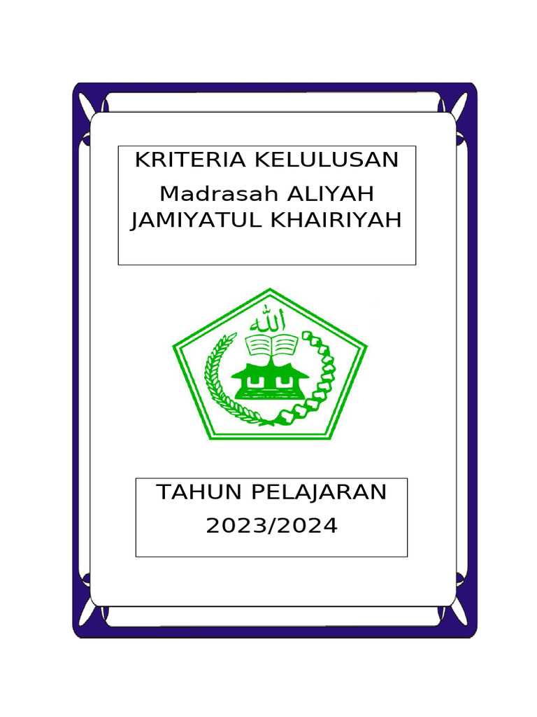 Kriteria Kelulusan MA Tahun 2024 | PDF
