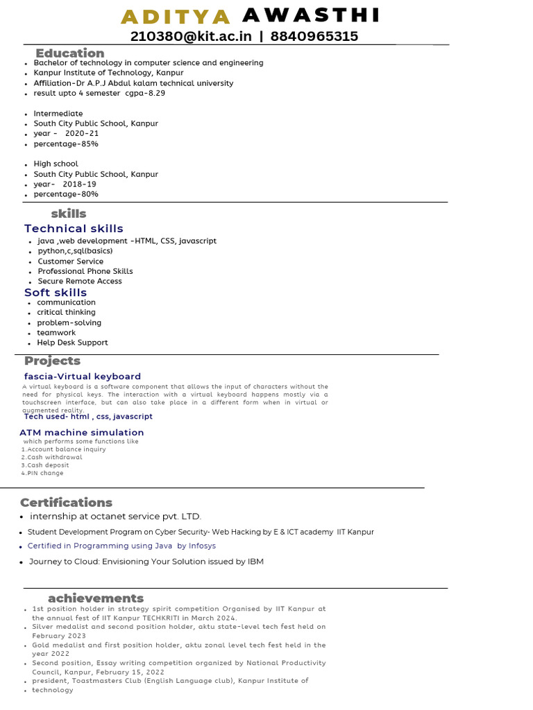 White Simple Resume | PDF